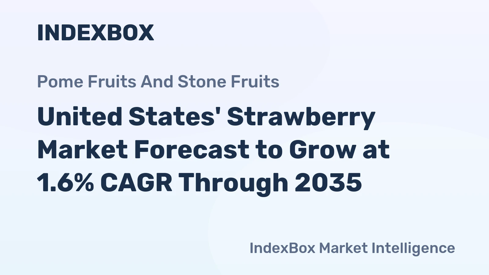 United States' Strawberry Market Forecast to Grow at 1.6% CAGR Through 2035