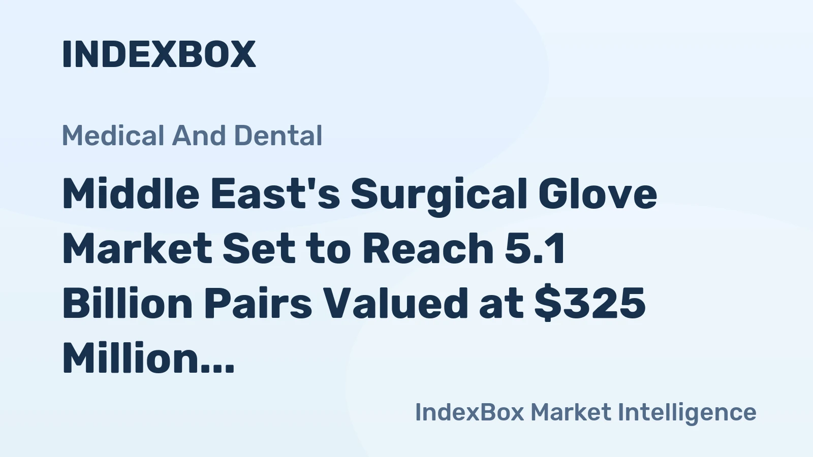 Middle East's Surgical Glove Market Set to Reach 5.1 Billion Pairs Valued at $325 Million by 2035