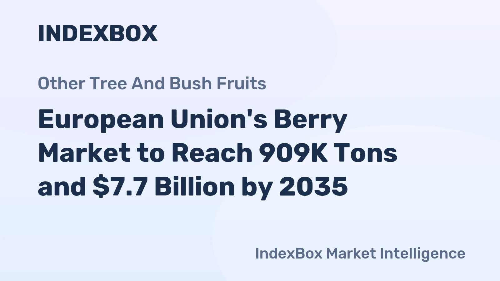 European Union's Berry Market to Reach 909K Tons and $7.7 Billion by 2035