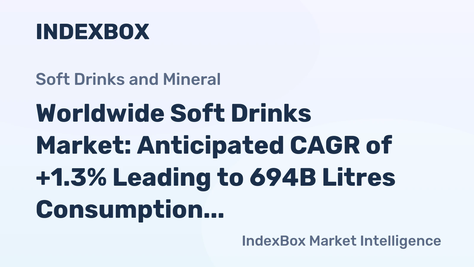 Worldwide Soft Drinks Market: Anticipated CAGR of +1.3% Leading to 694B Litres Consumption by 2035