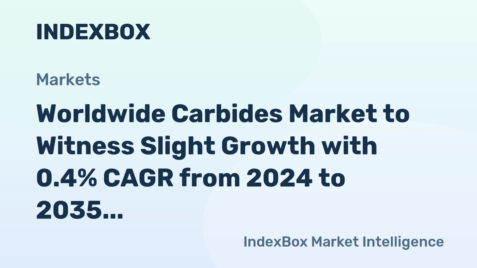Worldwide Carbides Market to Witness Slight Growth with 0.4% CAGR from 2024 to 2035