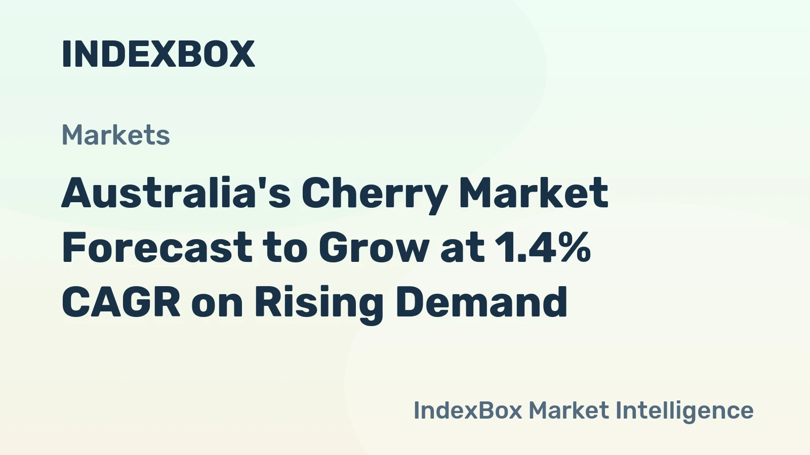 Australia's Cherry Market Forecast to Grow at 1.4% CAGR on Rising Demand