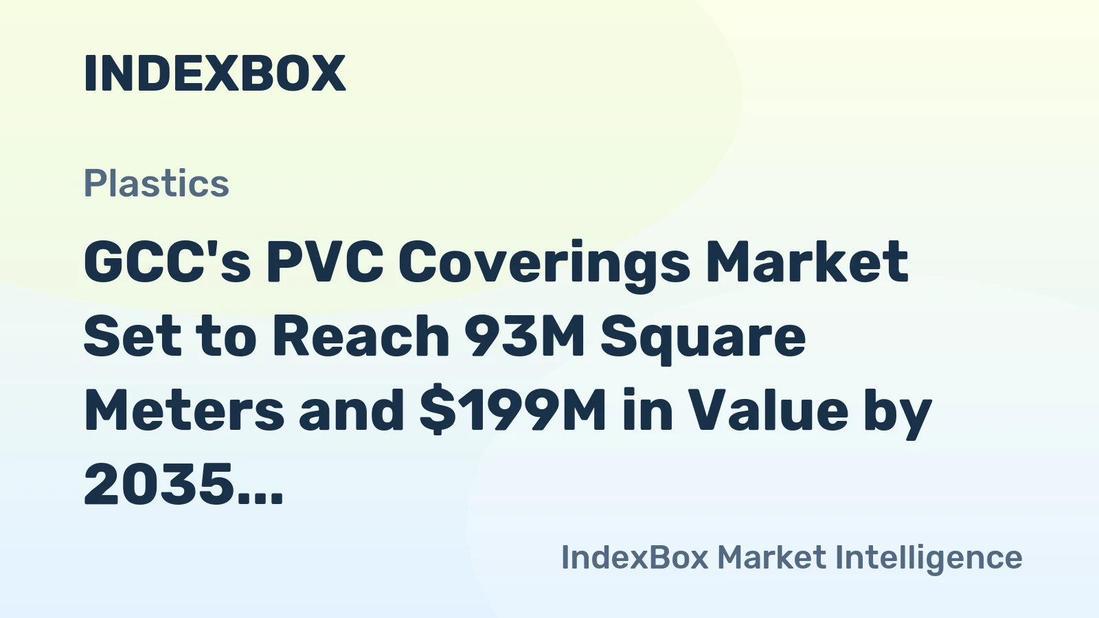 GCC's PVC Coverings Market Set to Reach 93M Square Meters and $199M in Value by 2035