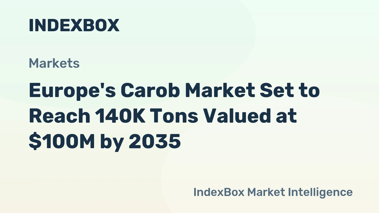 Europe's Carob Market Set to Reach 140K Tons Valued at $100M by 2035