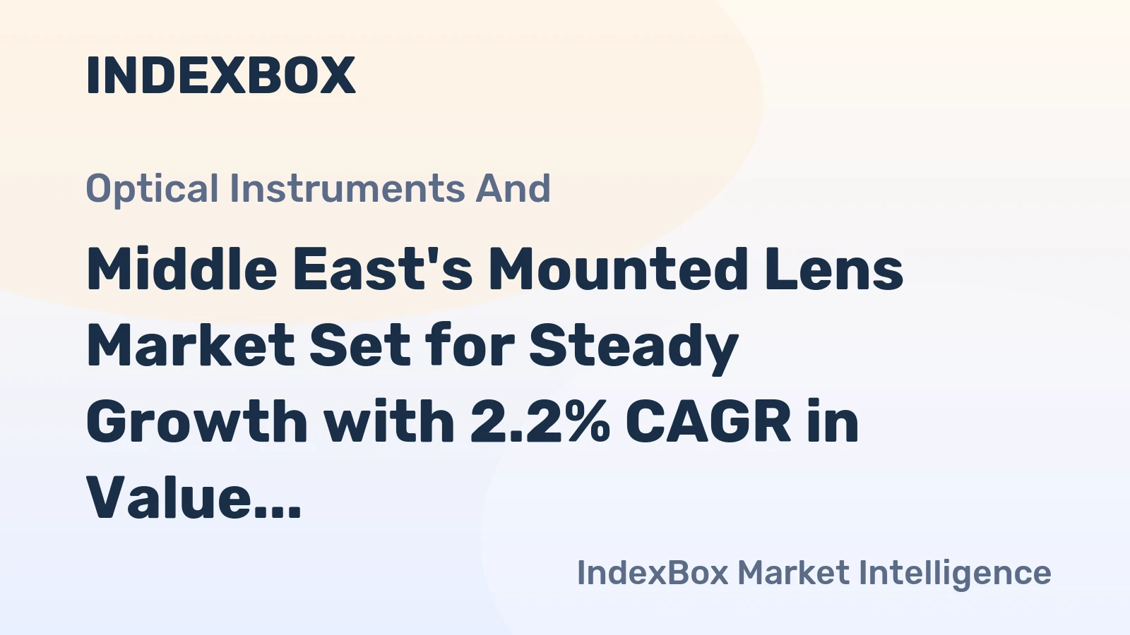 Middle East's Mounted Lens Market Set for Steady Growth with 2.2% CAGR in Value