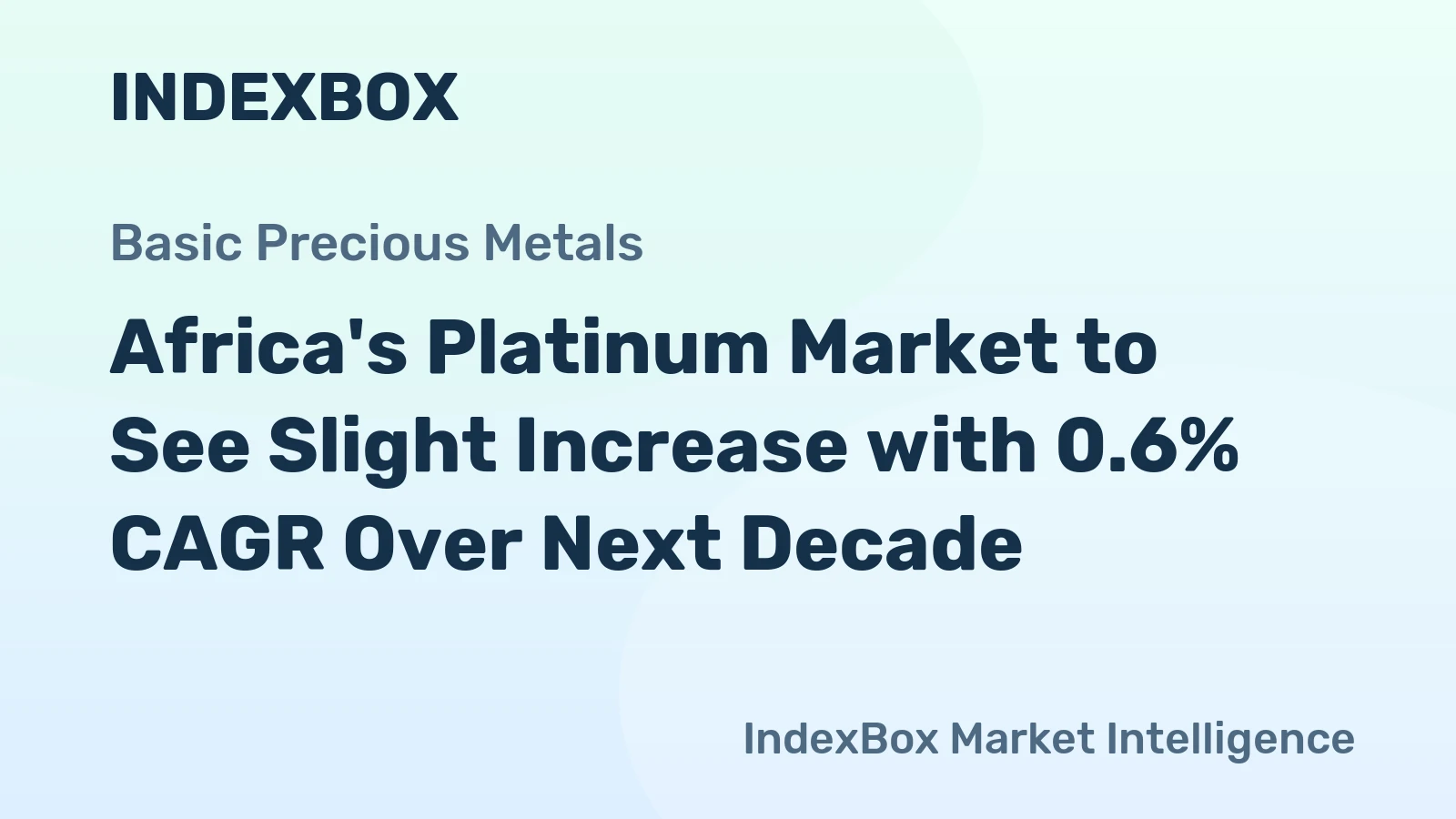 Africa's Platinum Market to See Slight Increase with 0.6% CAGR Over Next Decade
