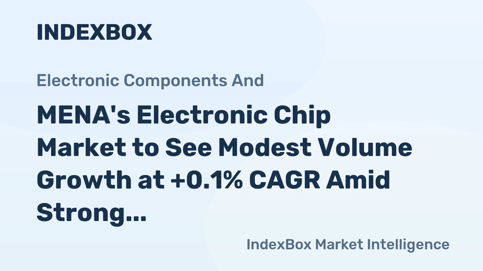 MENA's Electronic Chip Market to See Modest Volume Growth at +0.1% CAGR Amid Strong Value Expansion