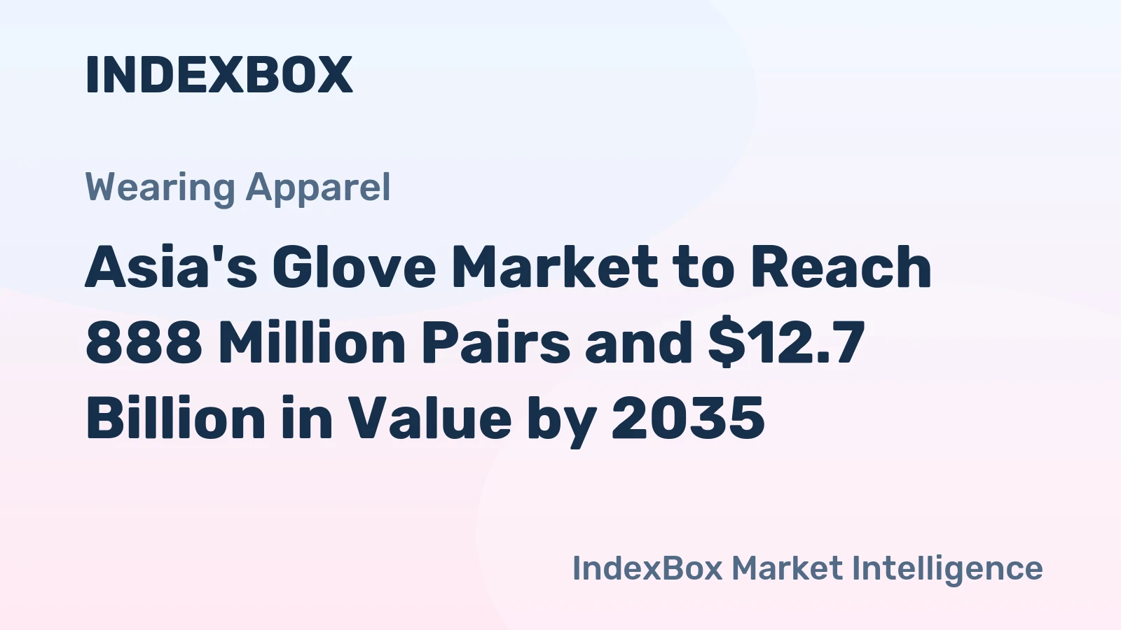 Asia's Glove Market to Reach 888 Million Pairs and $12.7 Billion in Value by 2035