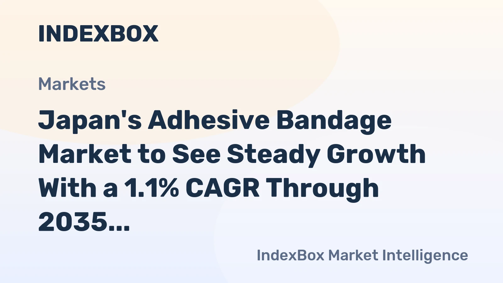 Japan's Adhesive Bandage Market to See Steady Growth With a 1.1% CAGR Through 2035