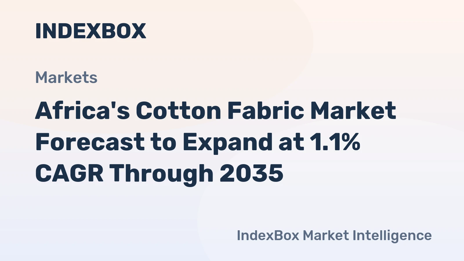 Africa's Cotton Fabric Market Forecast to Expand at 1.1% CAGR Through 2035
