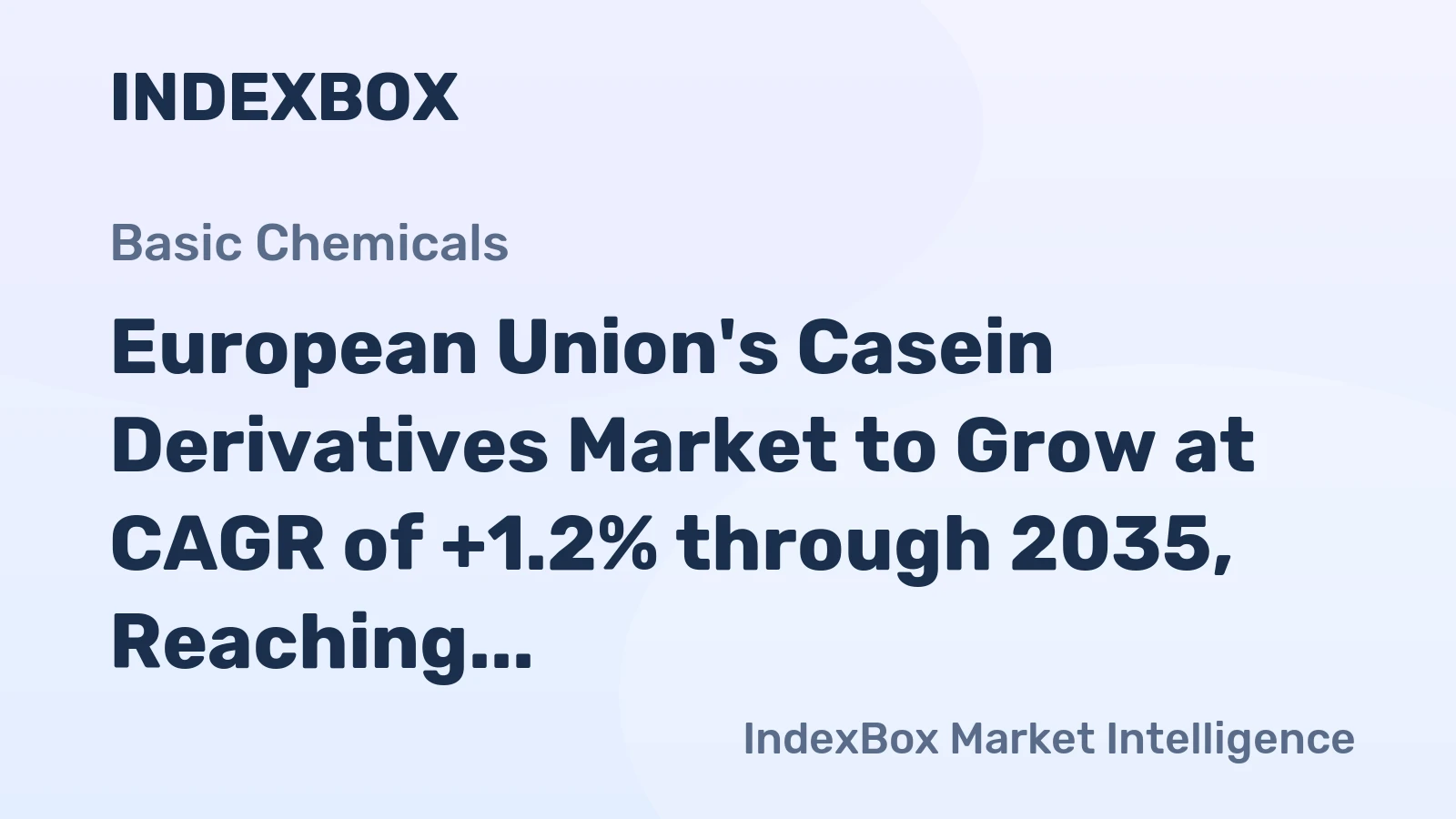European Union's Casein Derivatives Market to Grow at CAGR of +1.2% through 2035, Reaching $889M in Value