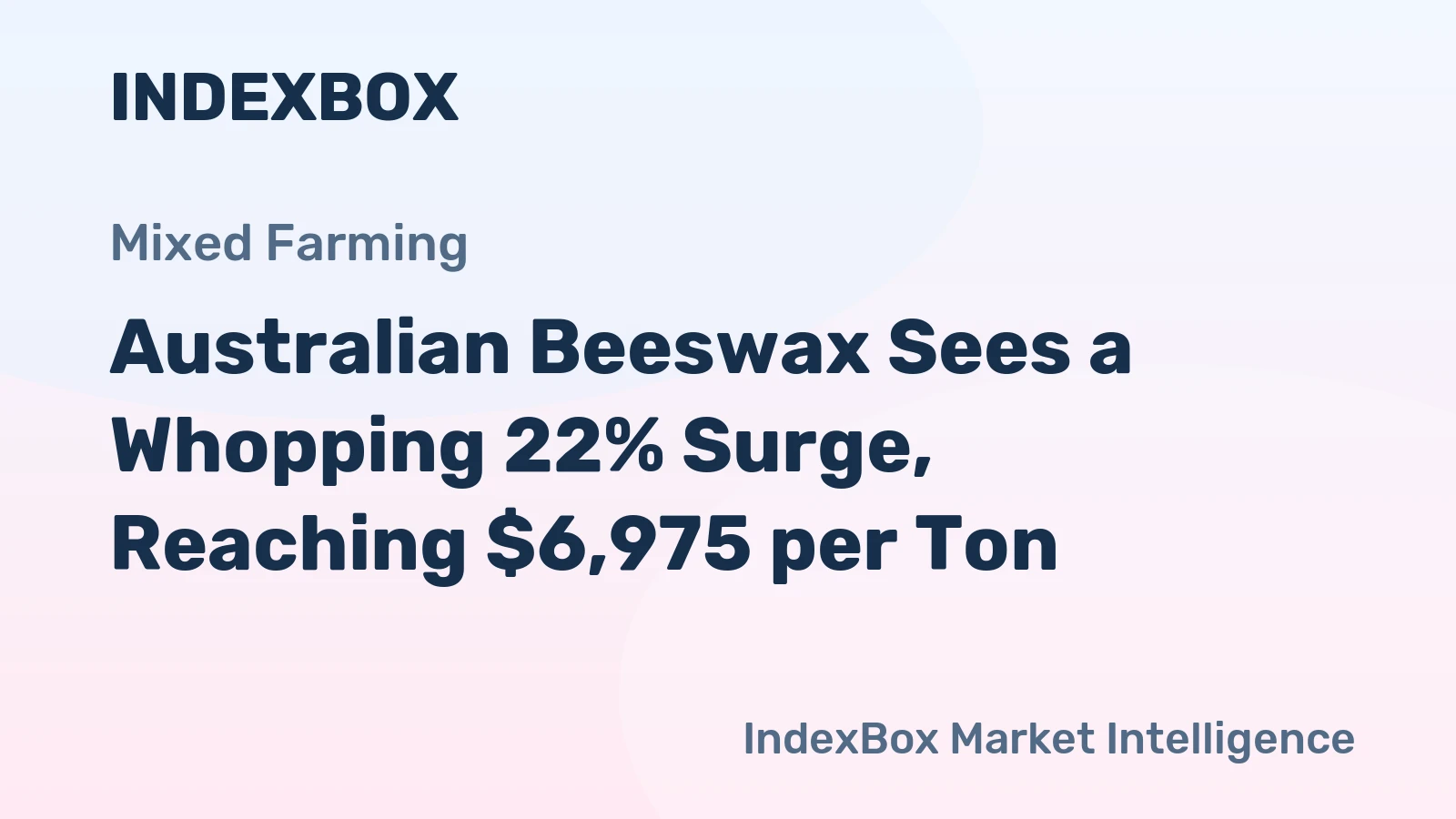 Australian Beeswax Sees a Whopping 22% Surge, Reaching $6,975 per Ton