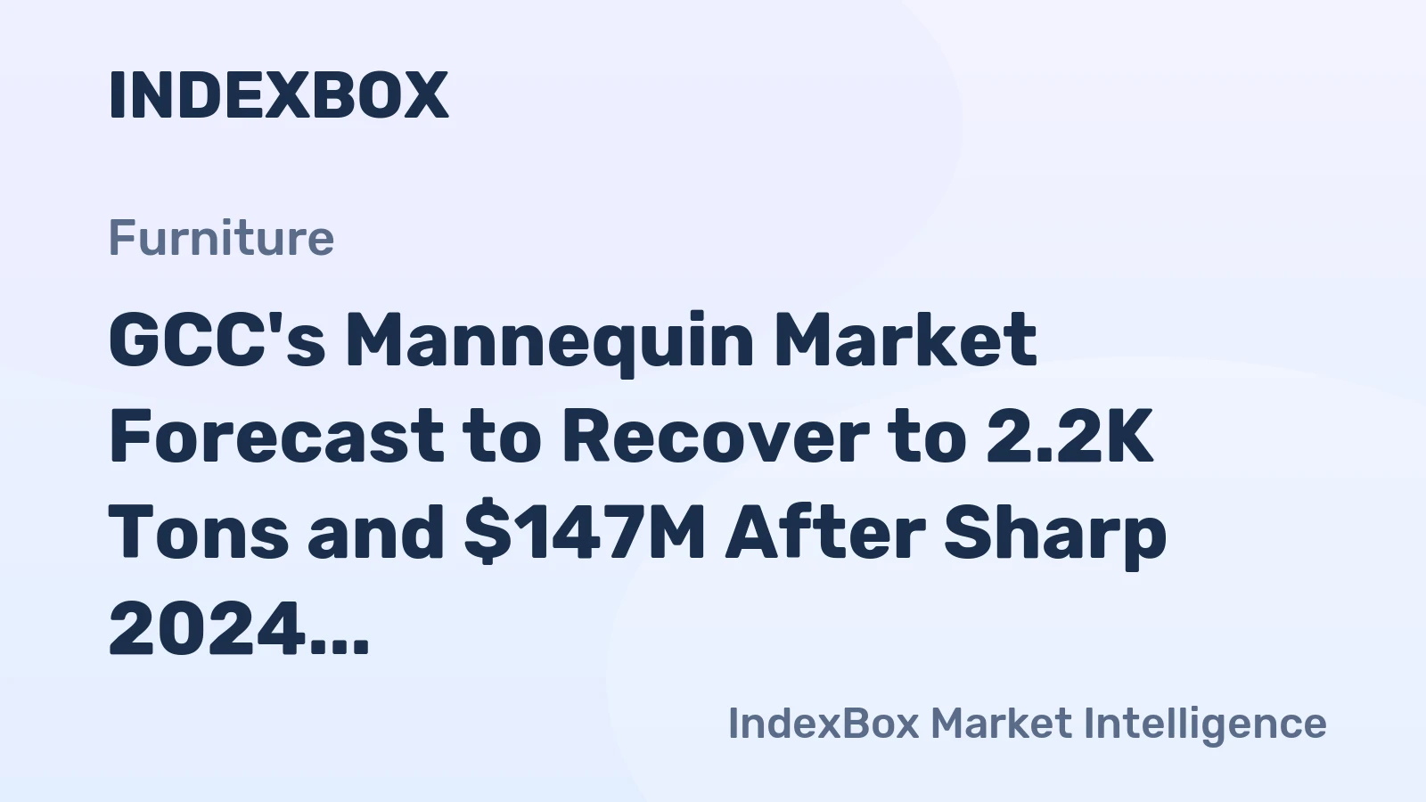 GCC's Mannequin Market Forecast to Recover to 2.2K Tons and $147M After Sharp 2024 Decline