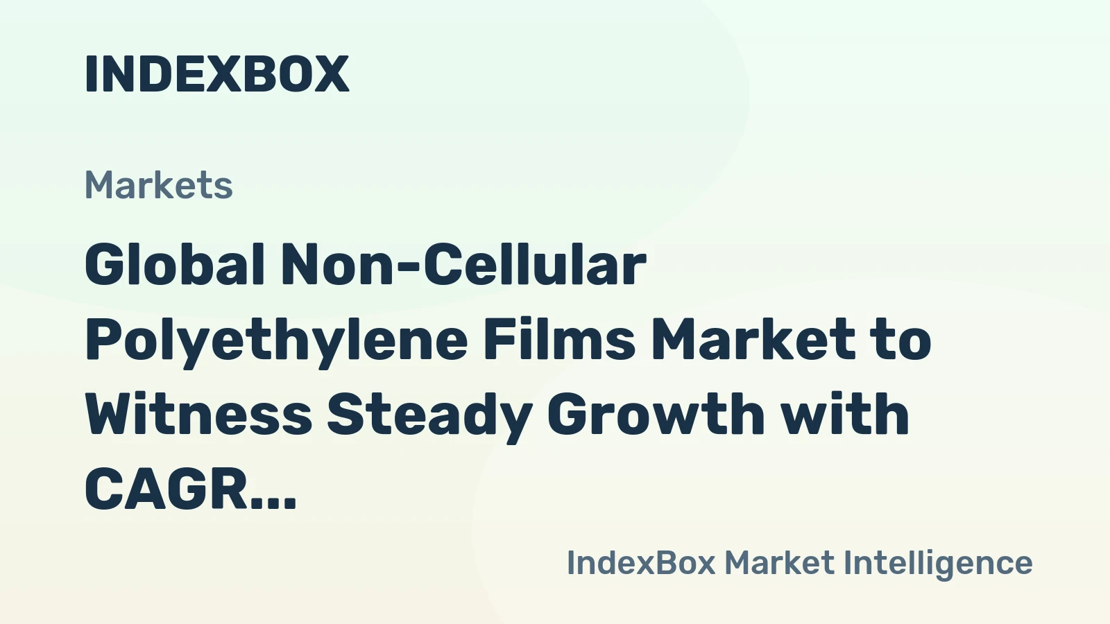 Global Non-Cellular Polyethylene Films Market to Witness Steady Growth with CAGR of +1.3% from 2024 to 2035