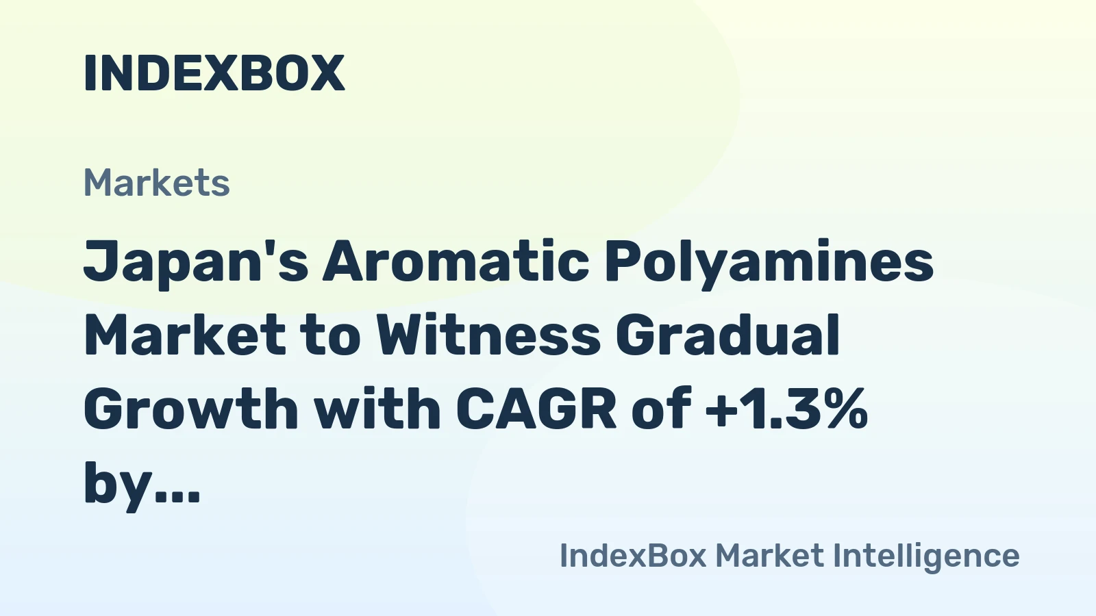 Japan's Aromatic Polyamines Market to Witness Gradual Growth with CAGR of +1.3% by 2035