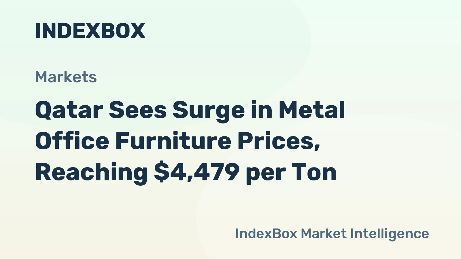 Qatar Sees Surge in Metal Office Furniture Prices, Reaching $4,479 per Ton