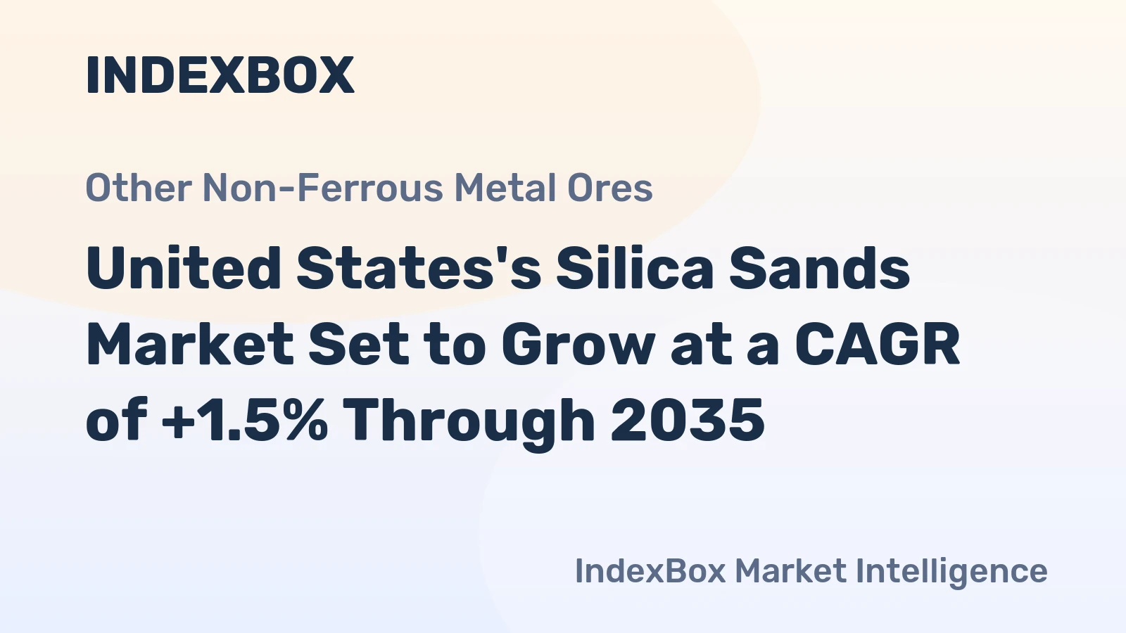 United States's Silica Sands Market Set to Grow at a CAGR of +1.5% Through 2035