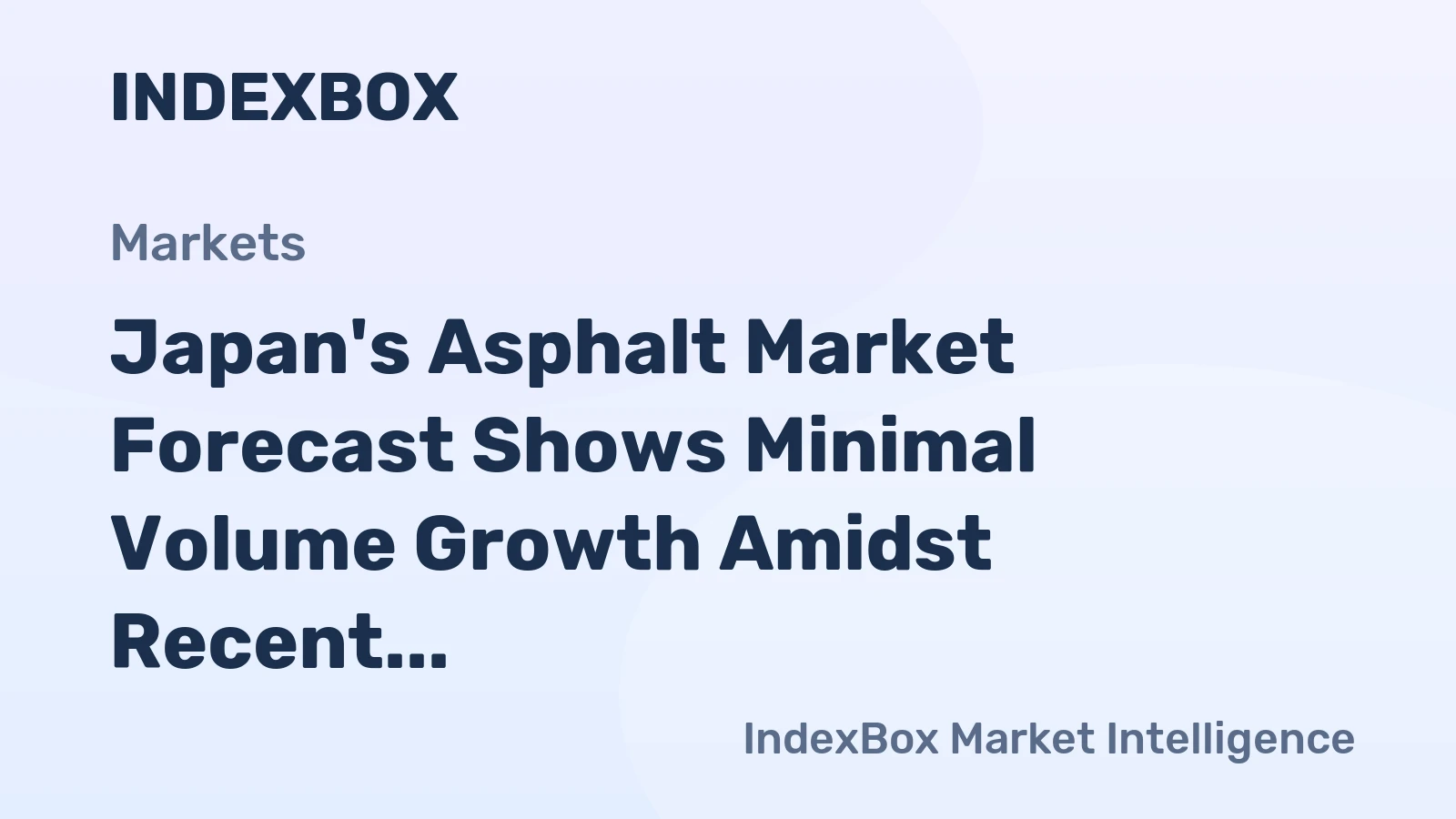 Japan's Asphalt Market Forecast Shows Minimal Volume Growth Amidst Recent Contraction