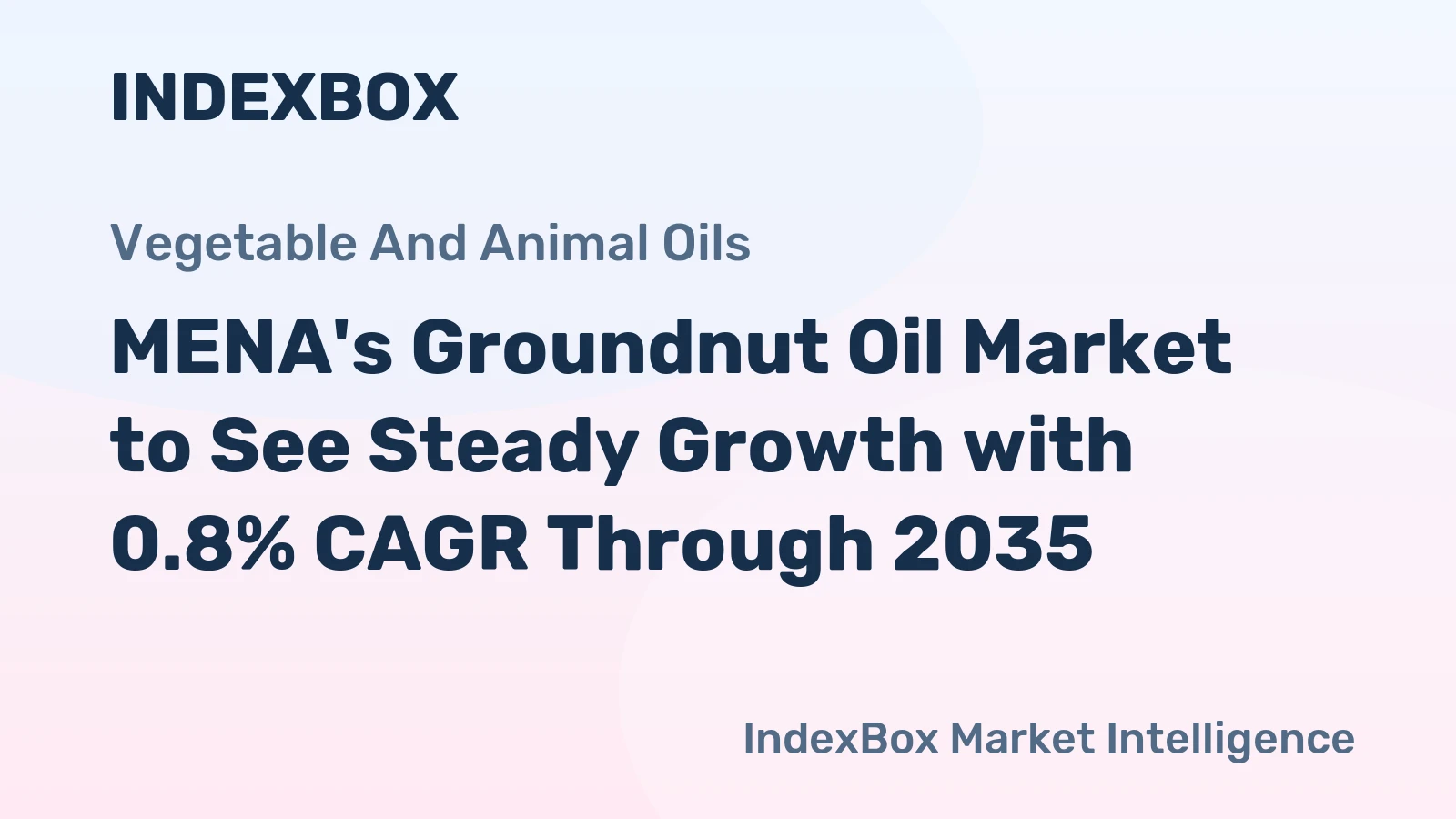 MENA's Groundnut Oil Market to See Steady Growth with 0.8% CAGR Through 2035