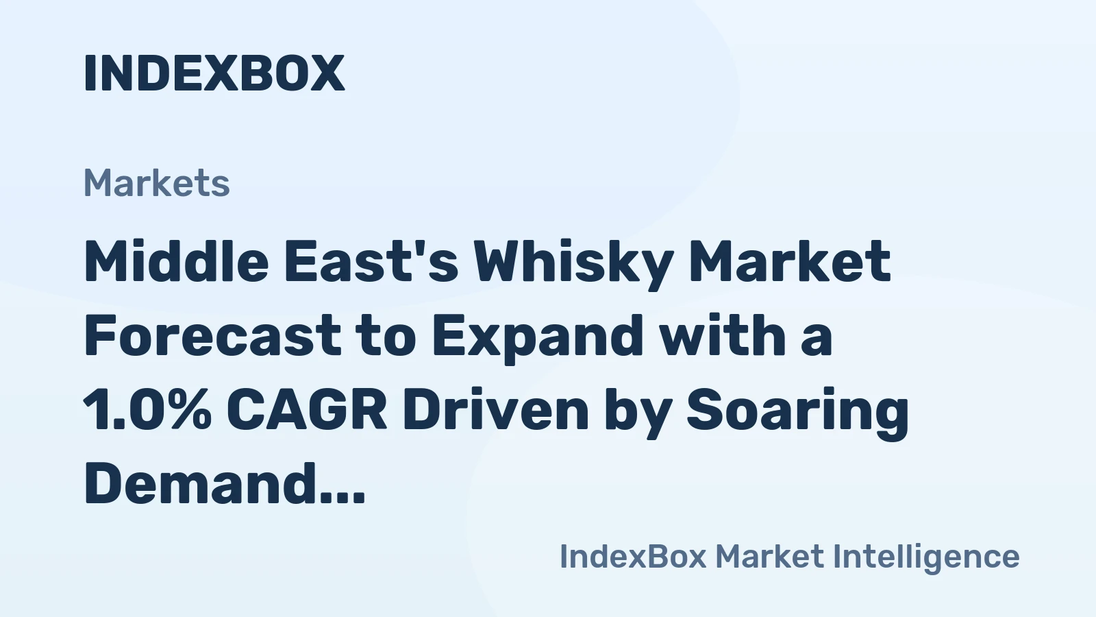 Middle East's Whisky Market Forecast to Expand with a 1.0% CAGR Driven by Soaring Demand