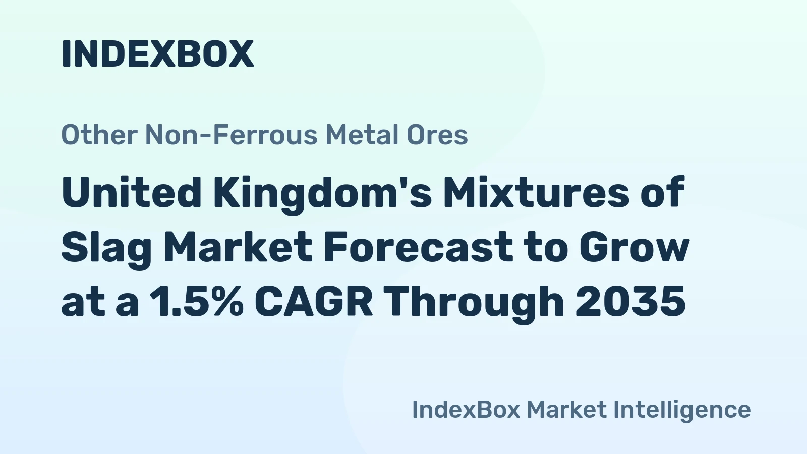 United Kingdom's Mixtures of Slag Market Forecast to Grow at a 1.5% CAGR Through 2035