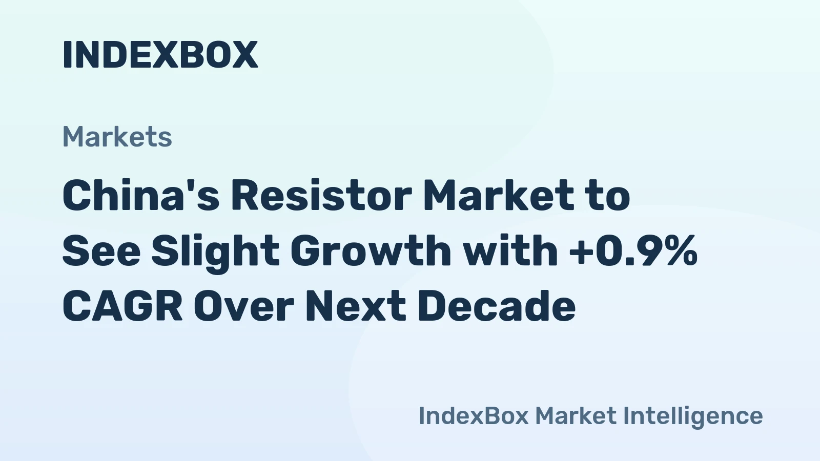 China's Resistor Market to See Slight Growth with +0.9% CAGR Over Next Decade