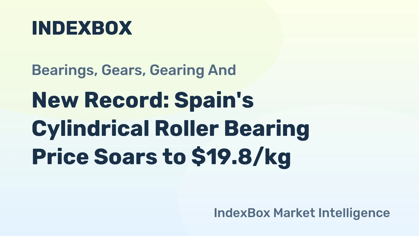 New Record: Spain's Cylindrical Roller Bearing Price Soars to $19.8/kg