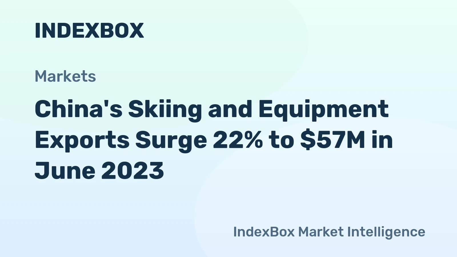 China's Skiing and Equipment Exports Surge 22% to $57M in June 2023