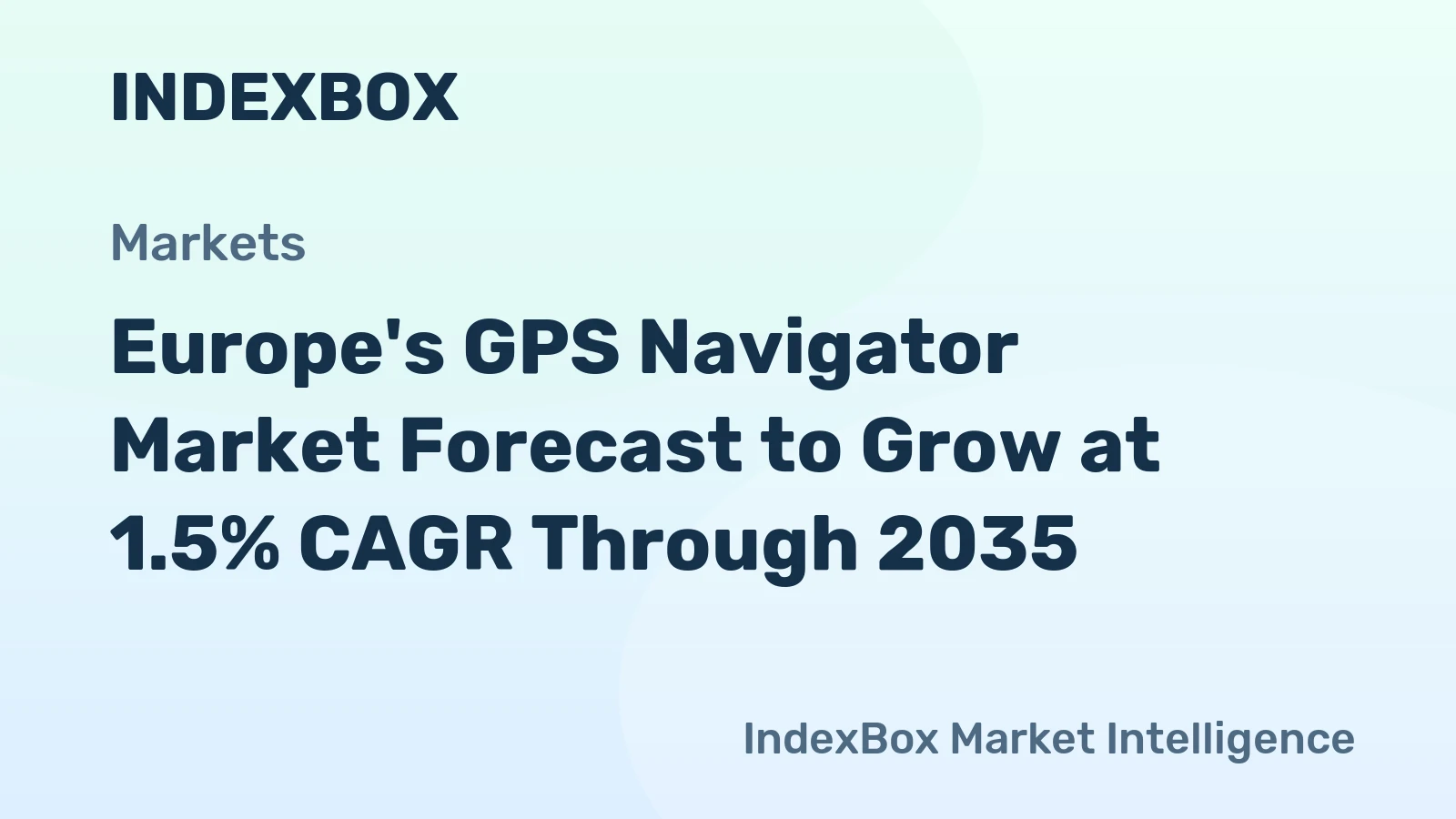 Europe's GPS Navigator Market Forecast to Grow at 1.5% CAGR Through 2035
