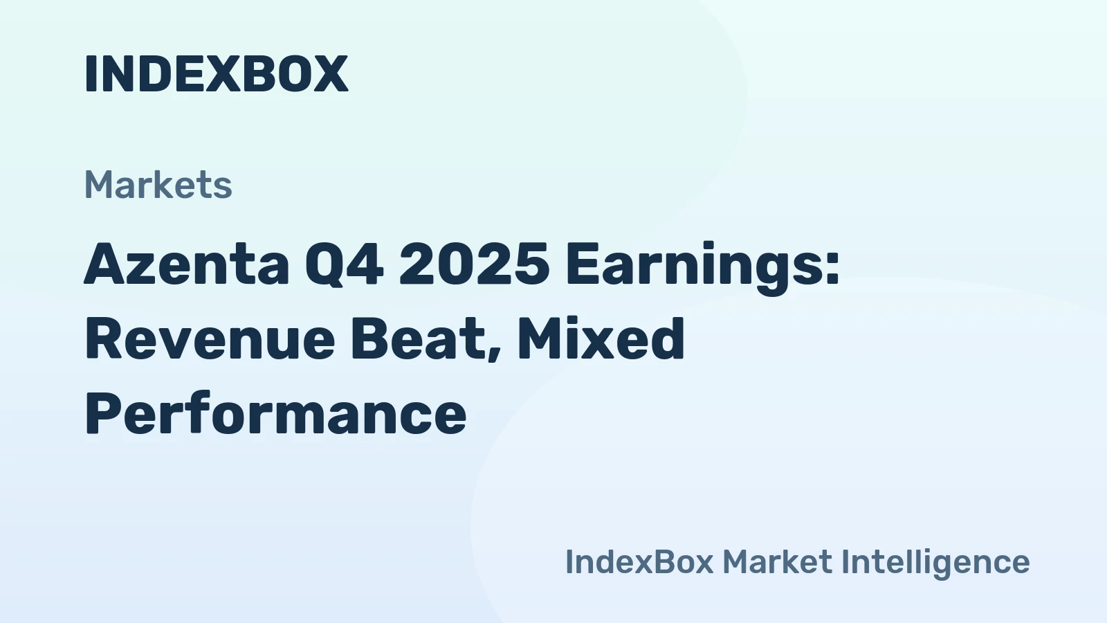 Azenta Q4 2025 Earnings: Revenue Beat, Mixed Performance