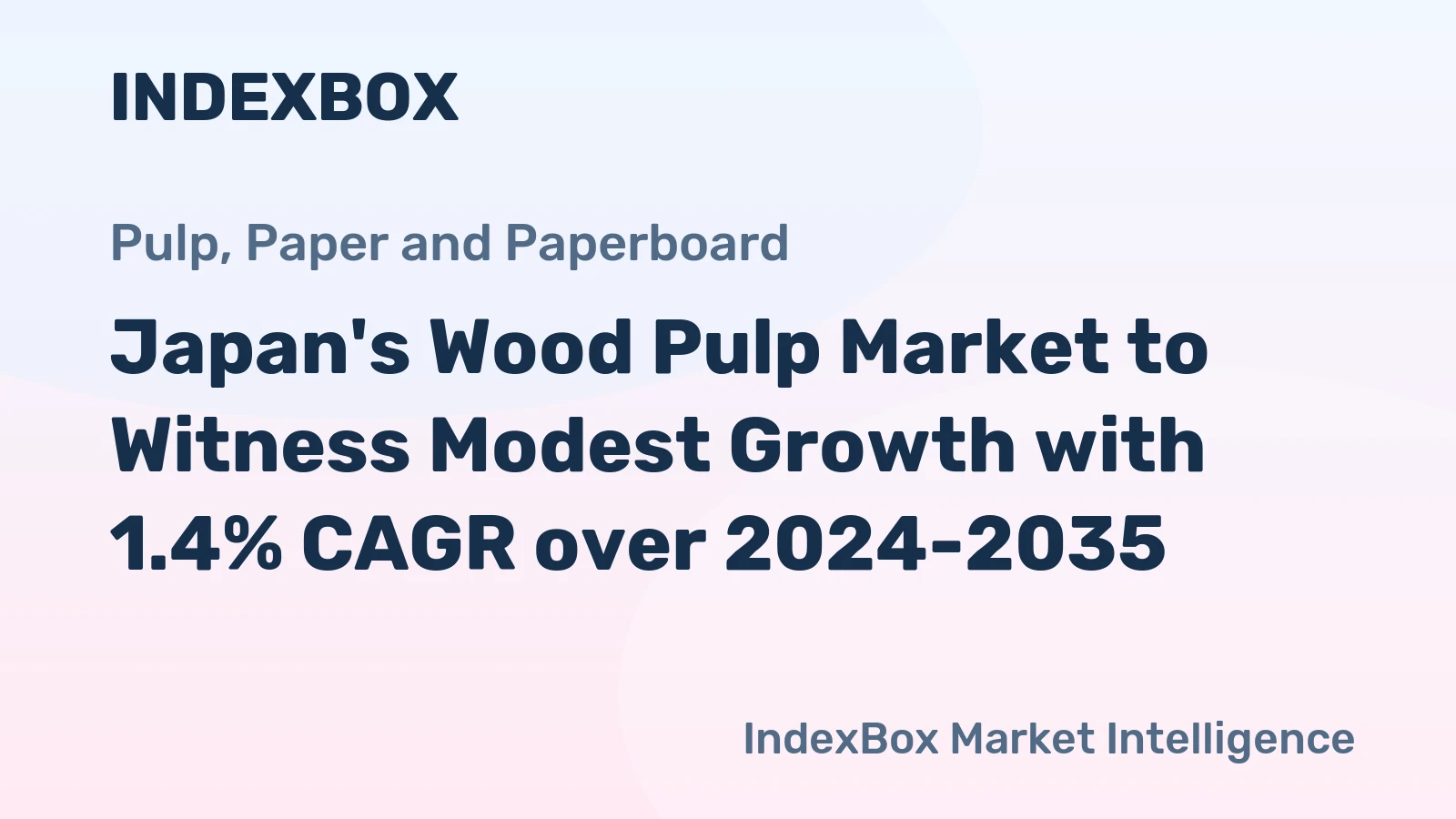 Japan's Wood Pulp Market to Witness Modest Growth with 1.4% CAGR over 2024-2035