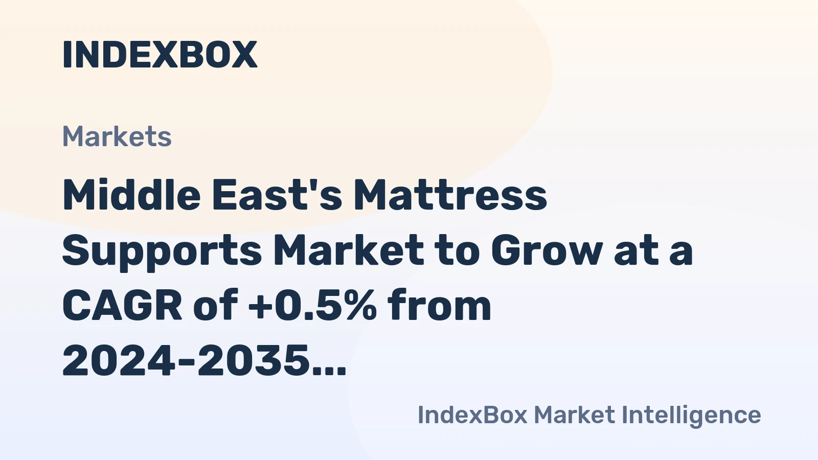 Middle East's Mattress Supports Market to Grow at a CAGR of +0.5% from 2024-2035, Reaching 92M Units by 2035
