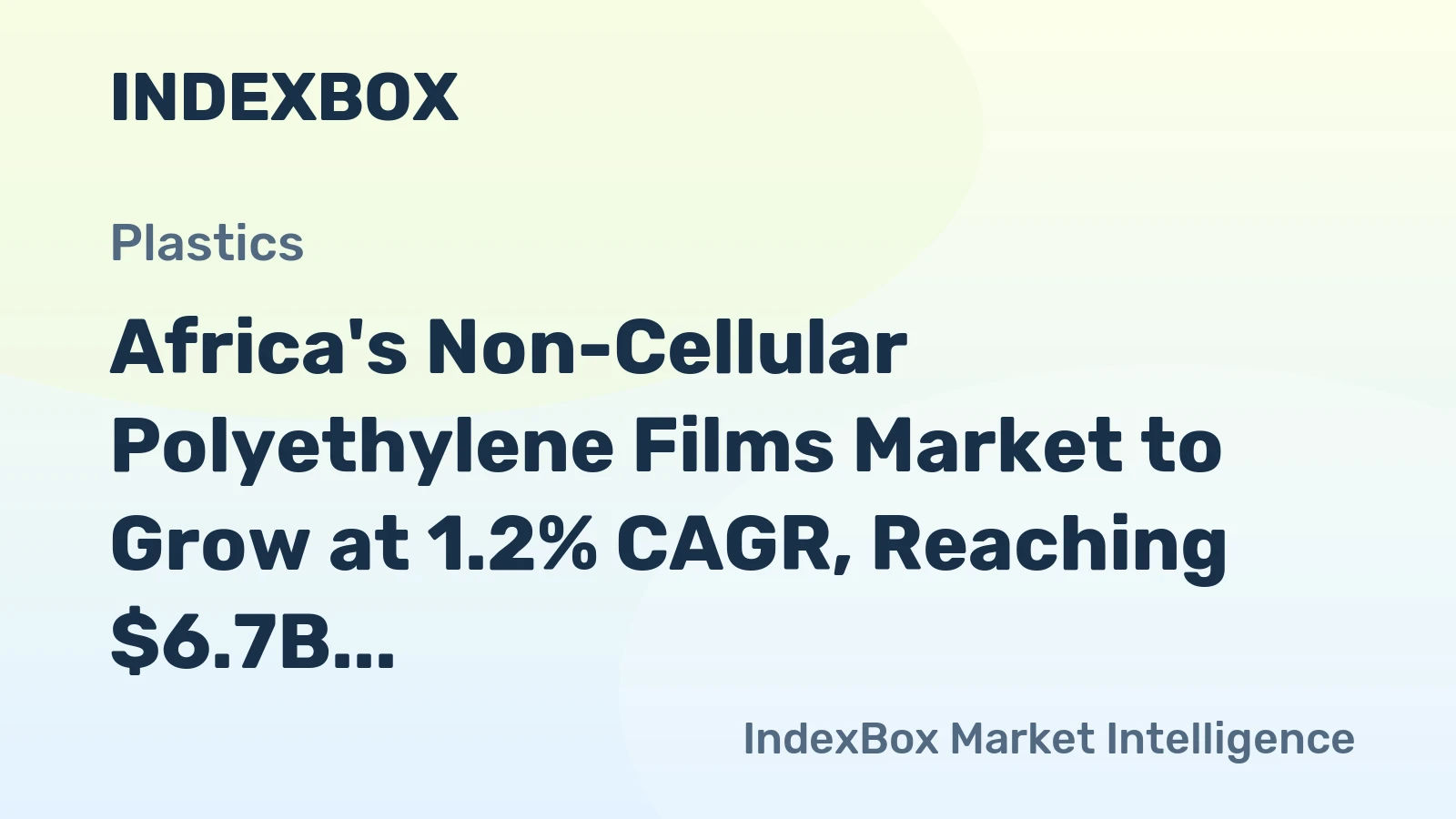Africa's Non-Cellular Polyethylene Films Market to Grow at 1.2% CAGR, Reaching $6.7B by 2035