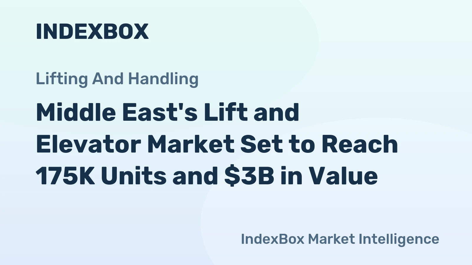 Middle East's Lift and Elevator Market Set to Reach 175K Units and $3B in Value
