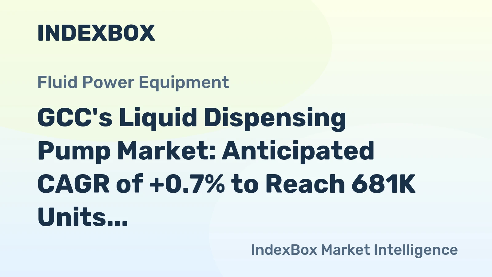 GCC's Liquid Dispensing Pump Market: Anticipated CAGR of +0.7% to Reach 681K Units and $226M by 2035
