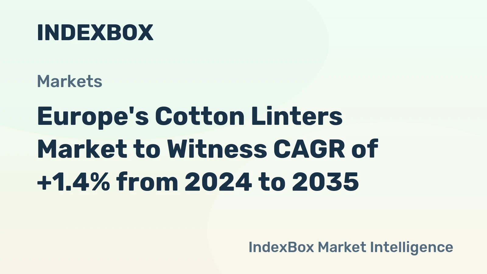 Europe's Cotton Linters Market to Witness CAGR of +1.4% from 2024 to 2035