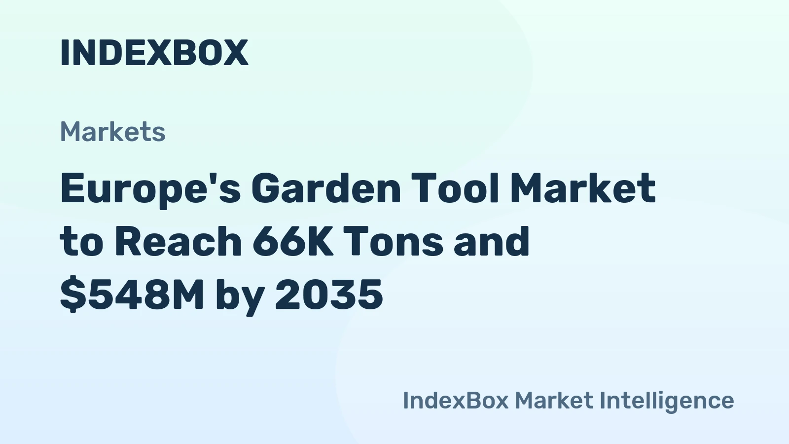 Europe's Garden Tool Market to Reach 66K Tons and $548M by 2035