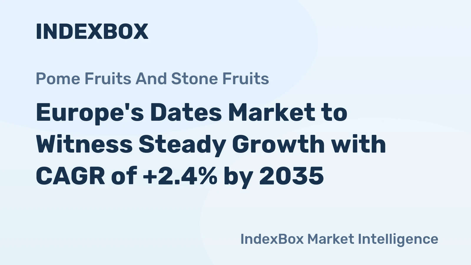 Europe's Dates Market to Witness Steady Growth with CAGR of +2.4% by 2035