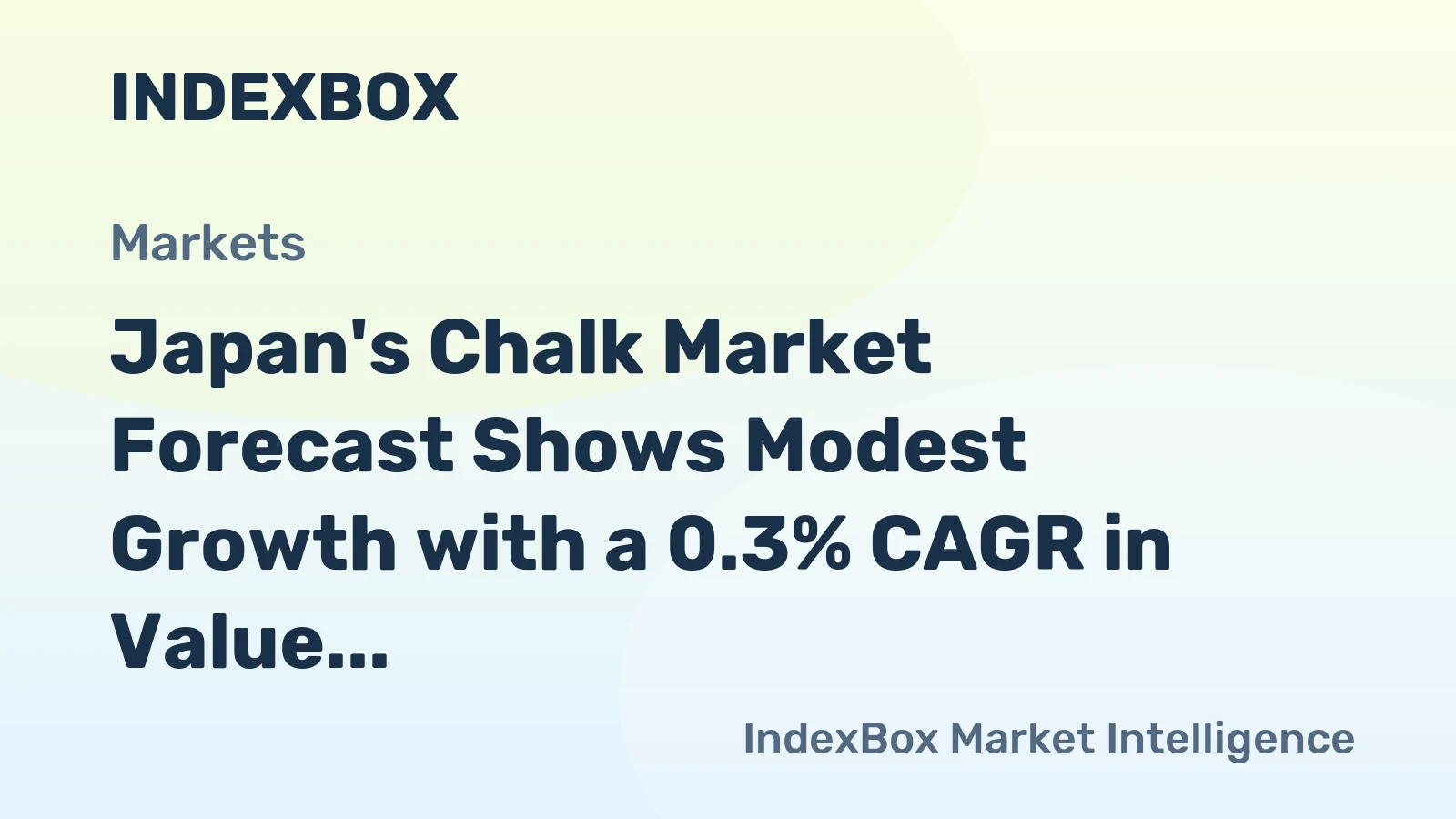 Japan's Chalk Market Forecast Shows Modest Growth with a 0.3% CAGR in Value