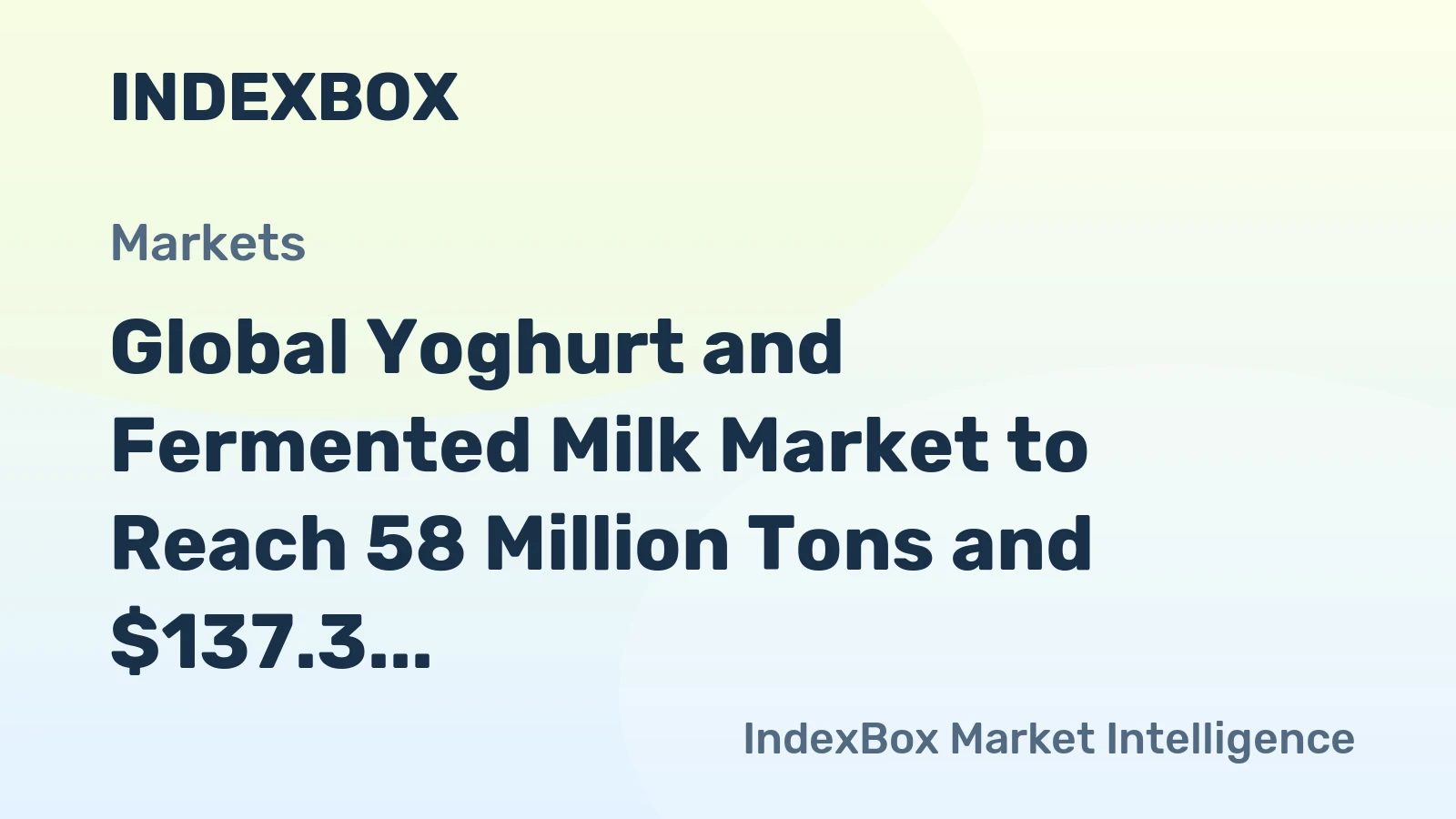 Global Yoghurt and Fermented Milk Market to Reach 58 Million Tons and $137.3 Billion by 2035