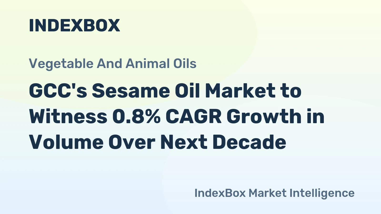 GCC's Sesame Oil Market to Witness 0.8% CAGR Growth in Volume Over Next Decade