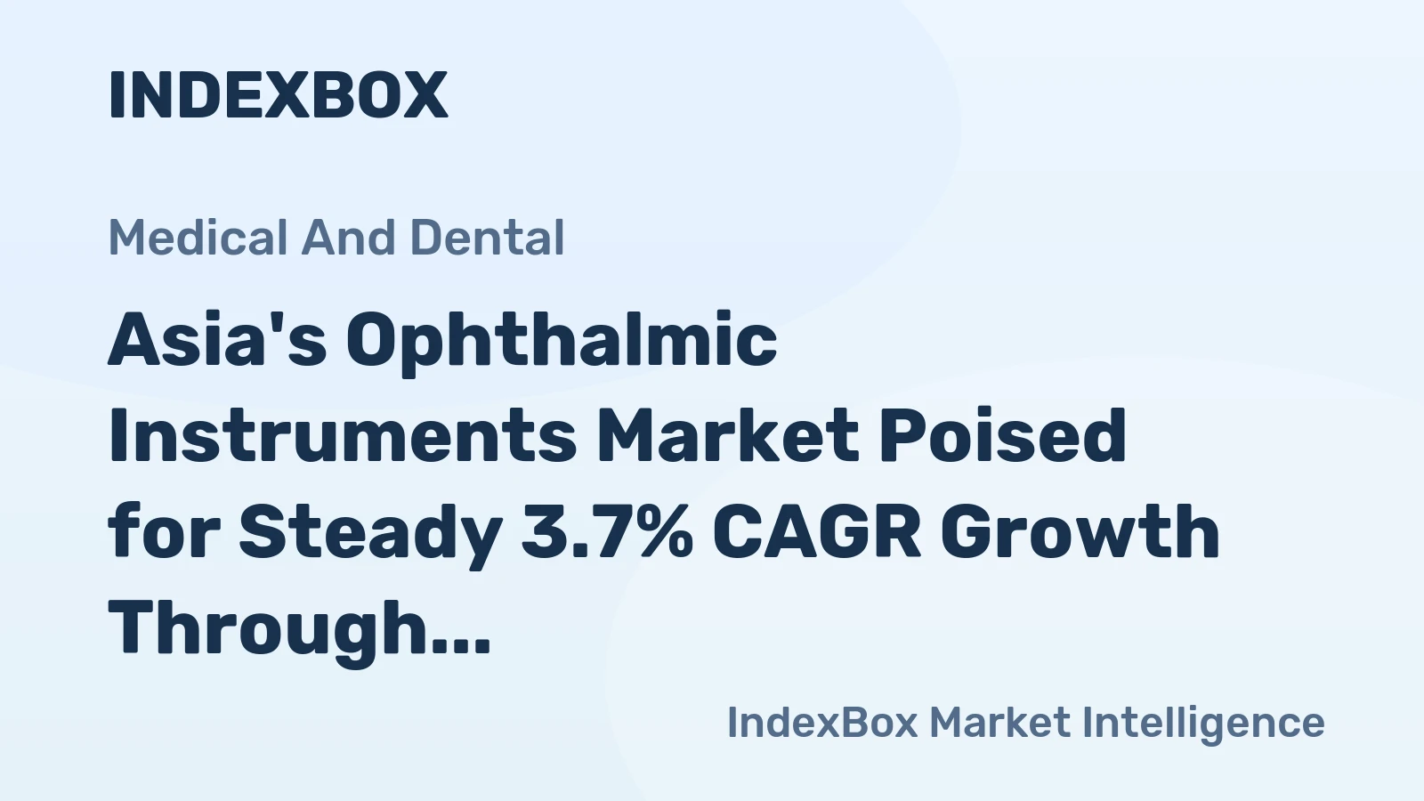 Asia's Ophthalmic Instruments Market Poised for Steady 3.7% CAGR Growth Through 2035