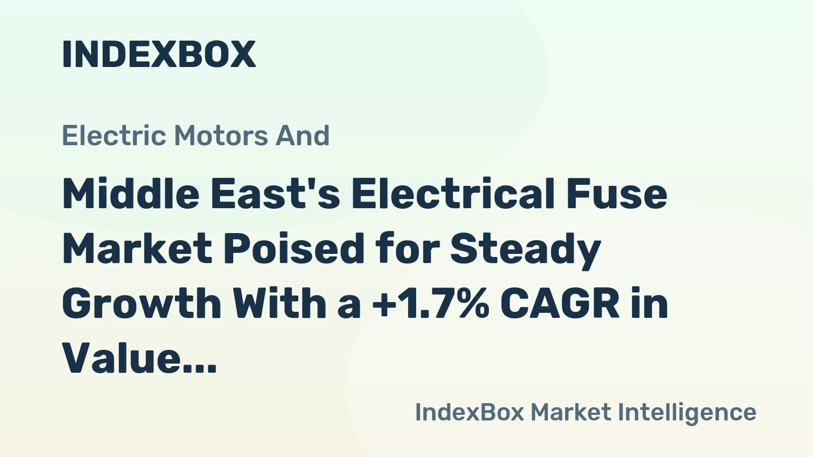 Middle East's Electrical Fuse Market Poised for Steady Growth With a +1.7% CAGR in Value