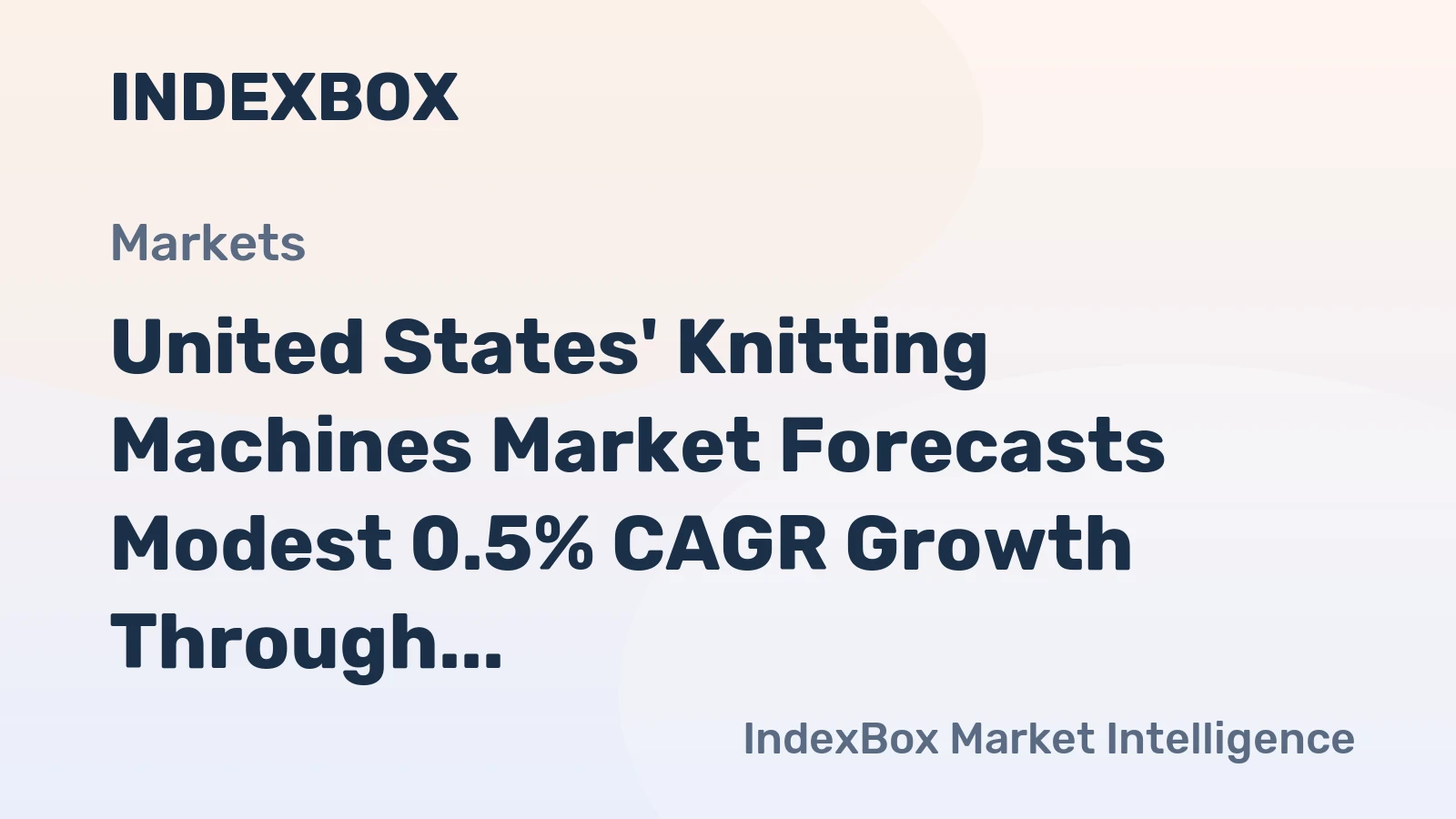 United States' Knitting Machines Market Forecasts Modest 0.5% CAGR Growth Through 2035