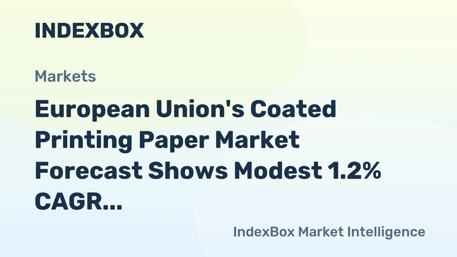European Union's Coated Printing Paper Market Forecast Shows Modest 1.2% CAGR Growth Through 2035