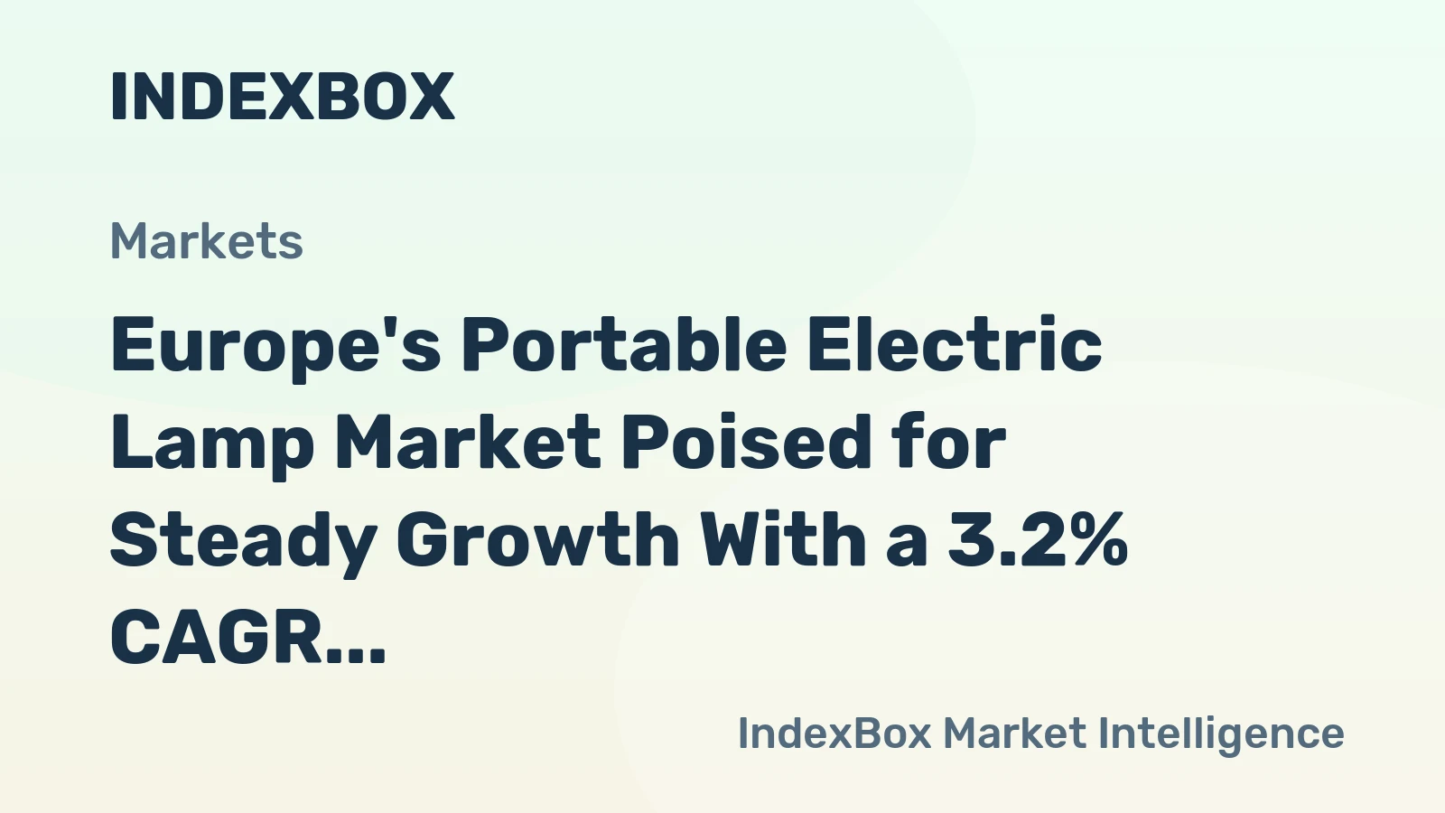 Europe's Portable Electric Lamp Market Poised for Steady Growth With a 3.2% CAGR in Value Through 2035