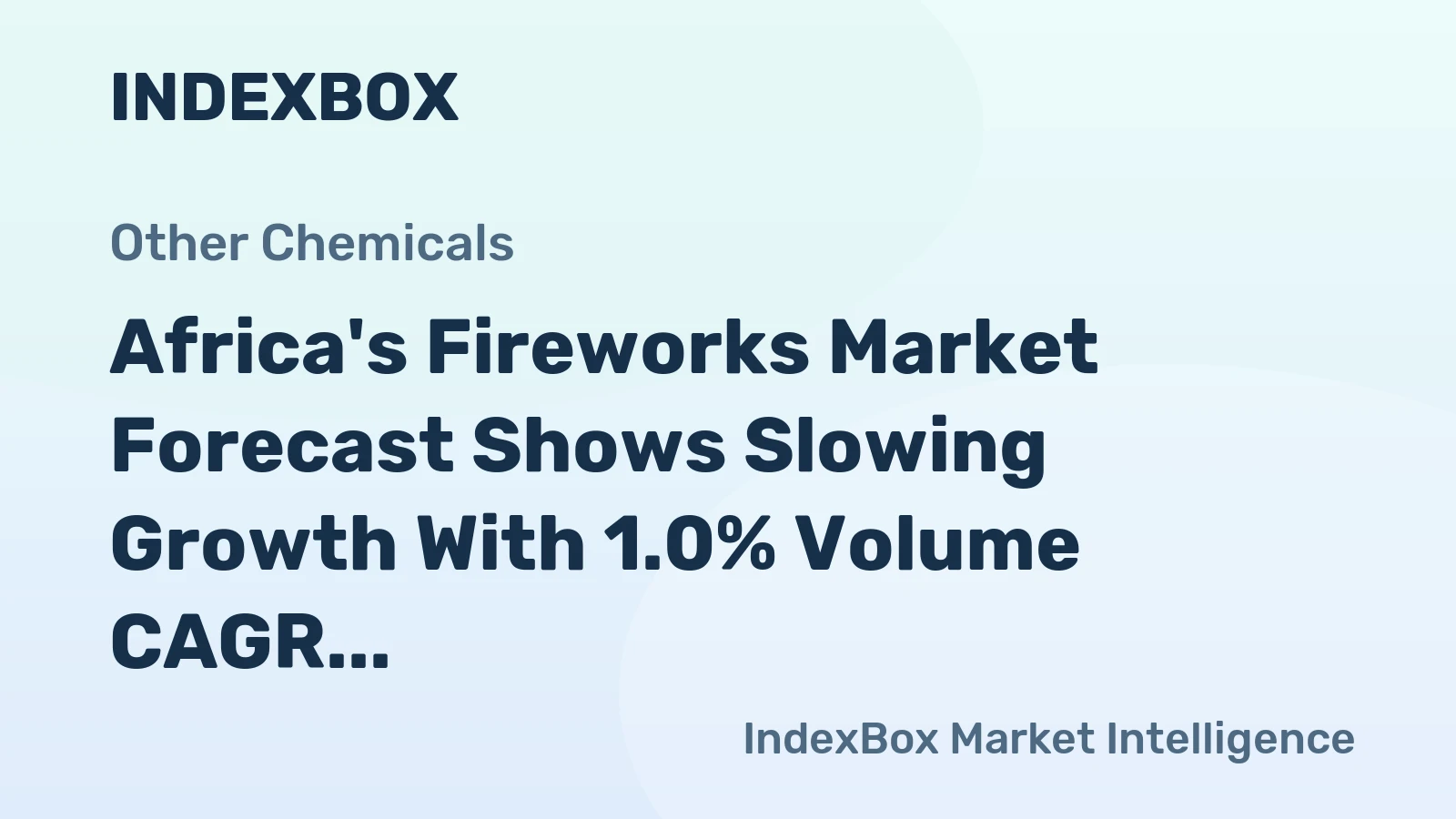 Africa's Fireworks Market Forecast Shows Slowing Growth With 1.0% Volume CAGR Through 2035