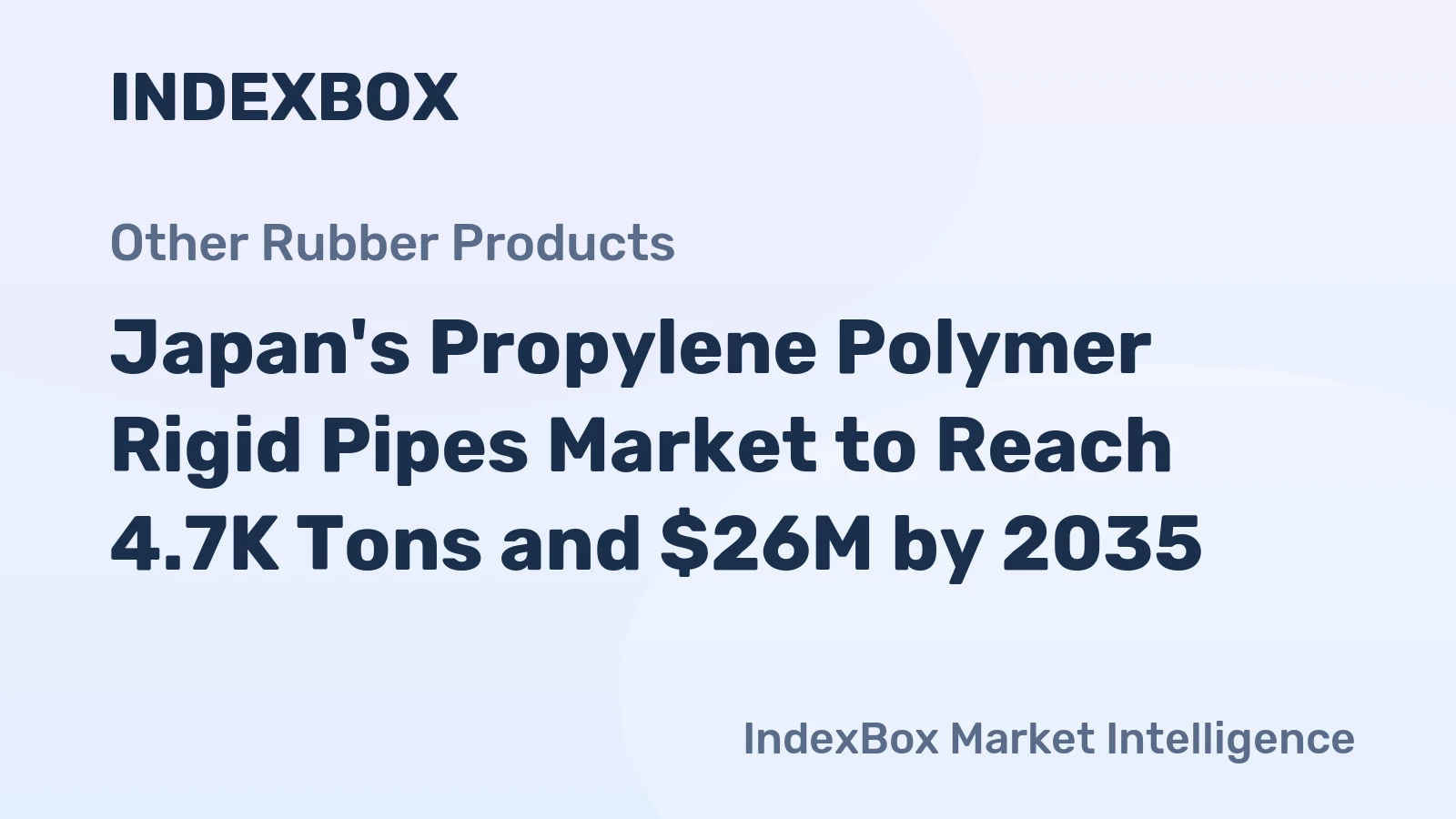 Japan's Propylene Polymer Rigid Pipes Market to Reach 4.7K Tons and $26M by 2035