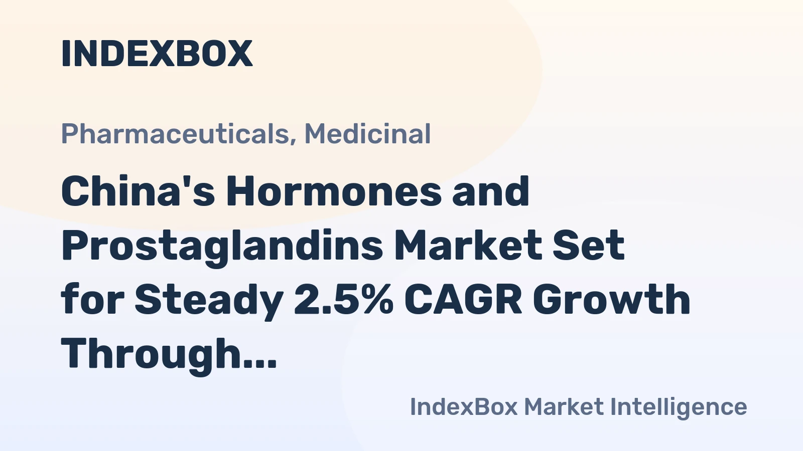 China's Hormones and Prostaglandins Market Set for Steady 2.5% CAGR Growth Through 2035