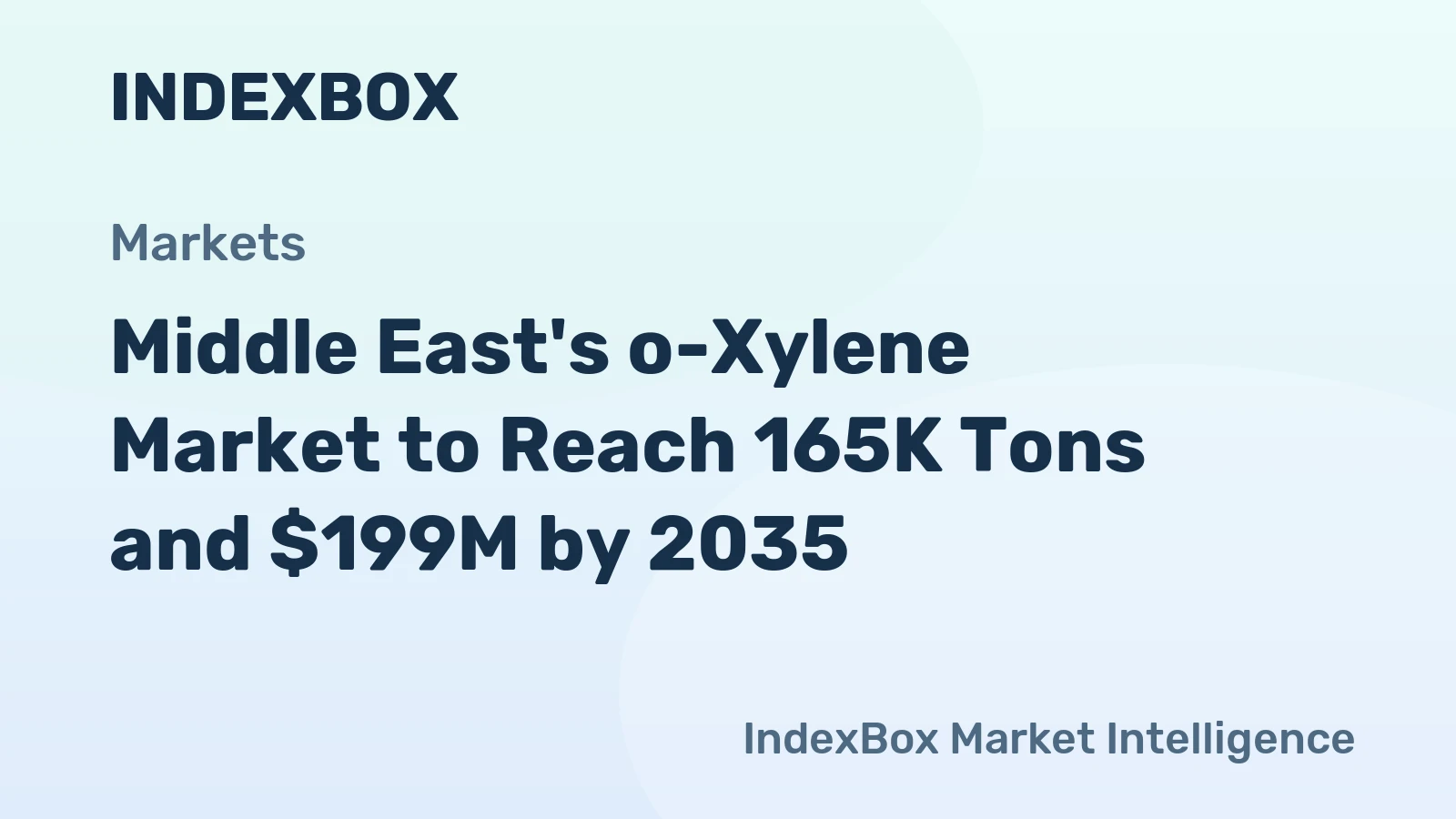 Middle East's o-Xylene Market to Reach 165K Tons and $199M by 2035